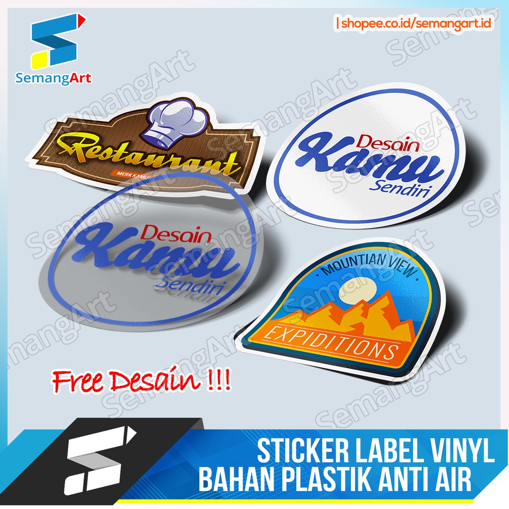 Jual Cetak Stiker Sticker Label Merk Kemasan Makanan Minuman Anti Air ...