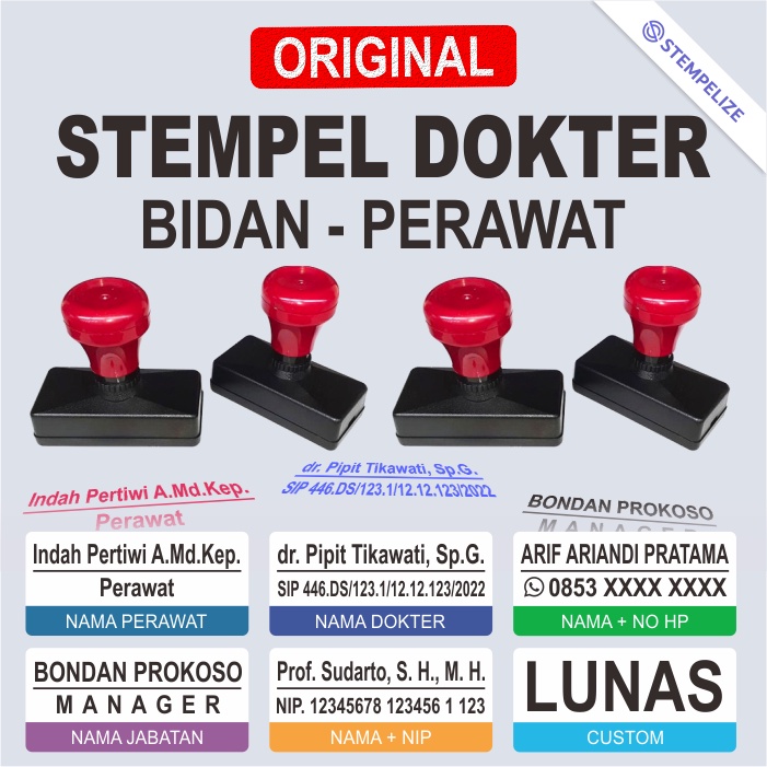 Jual Stempel Dokter / Perawat / Bidan / Apoteker [ORIGINAL] | Shopee Indonesia