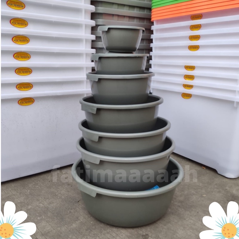 Jual Baskom Plastik Silver / Bak Air / Bak Bulat / Bak Daging Qurban 8 ...