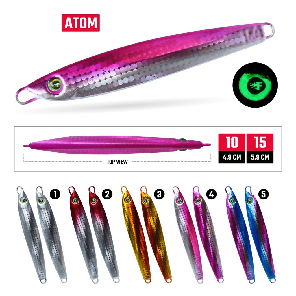 Jual METAL JIG MICRO JIG ATOM TSUNAMI 10 - 15 - 20 GRAM - ASSIST HOOK MICRO | Shopee Indonesia