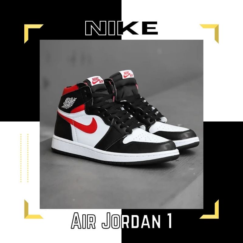 Jual Sepatu Sneakers Nike Air Jordan 1 Retro High Black Gym Red ...