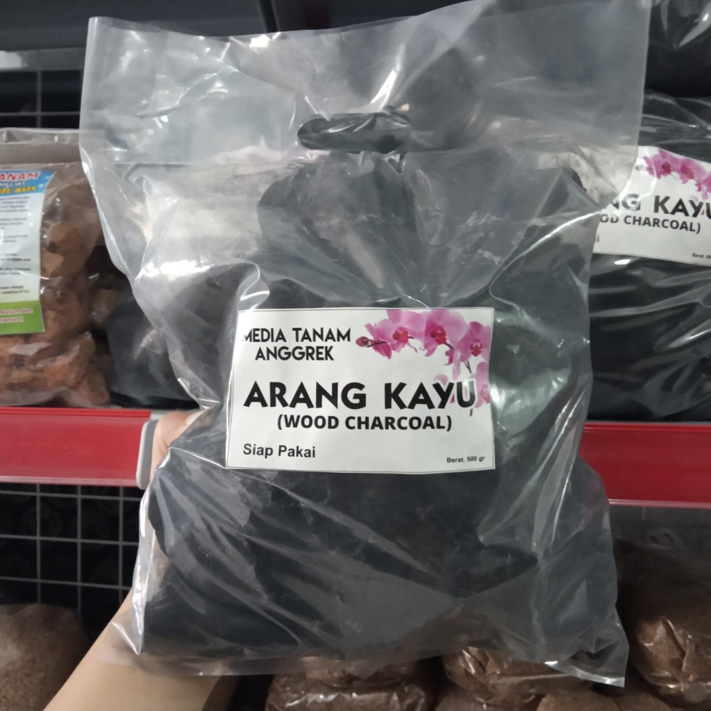 Jual Arang Kayu Bakar Asli 500gr Media Tanam Bunga Anggrek Panggangan Siap Pakai | Shopee Indonesia