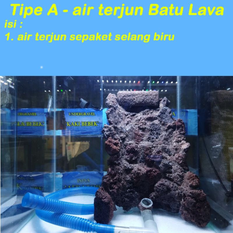 Jual PAKET WATERFALL TANK! Hiasan tebing Air Terjun aquascape bahan ...