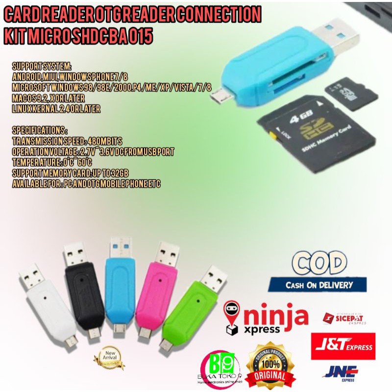 Jual Card reader otg reader connection buat trsfer file dari kartu ...