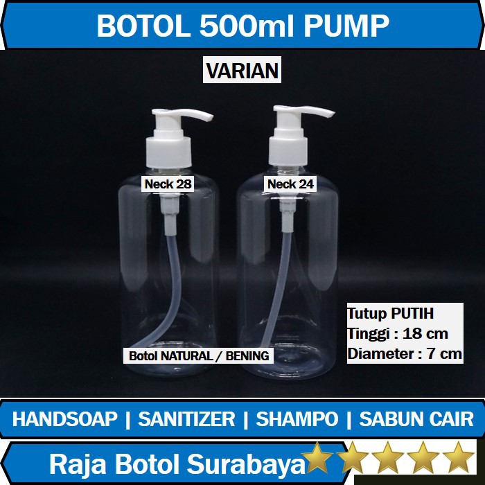 Jual {min 10 pcs} Botol 500ml Pump 500ml Botol Hand Sanitizer Botol ...