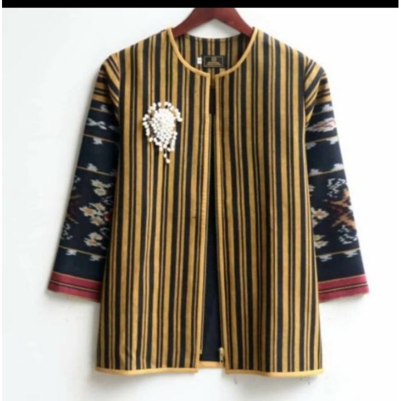 Jual BAJU TENUN - OUTER TENUN ETNIK JEPARA BLAZER TENUN MOTIF LURIK 2 | Shopee Indonesia
