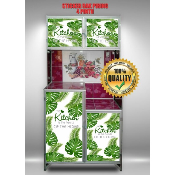 Jual walpaper sticker rak piring untuk ukuran Empat pintu, Motif bunga ...