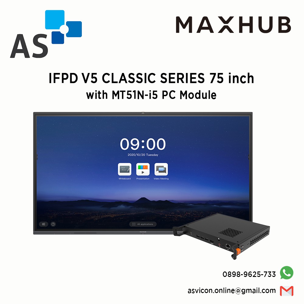 Jual MAXHUB IFPD V5 CLASSIC SERIES 75 inch with Core i5 PC Module ...