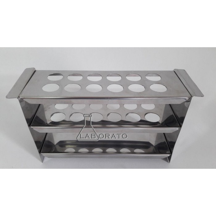 Jual RAK TABUNG REAKSI STAINLESS 18MM 12 LUBANG VU193 | Shopee Indonesia