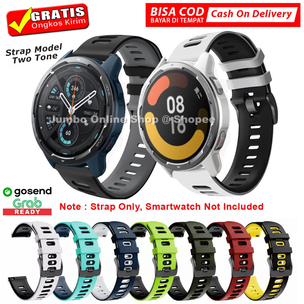 Jual STRAP TALI JAM XIAOMI WATCH S1 ACTIVE MODEL TWOTONE RUBBER TWO TONE SILICONE | Shopee Indonesia