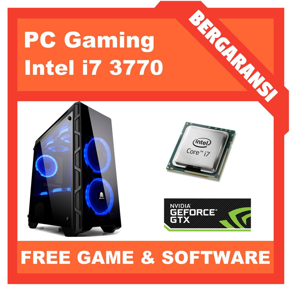 Jual PC Rakitan Gaming Intel i7 3770 GTX 1650 4gb ddr5 RAM 16GB HDD 2TB | Shopee Indonesia
