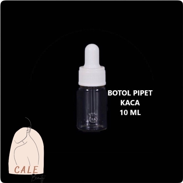 Jual Botol Pipet Kaca Bening Tutup Putih 10ml / Glass Bottle Pipette ...