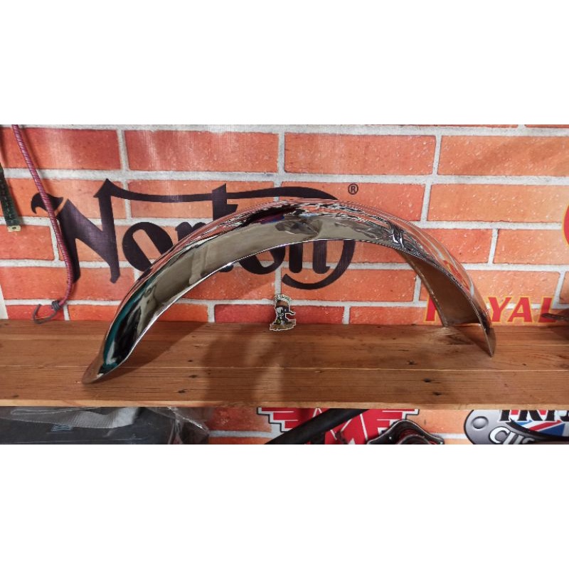 Jual spakbor chopper british ducktail crome | Shopee Indonesia