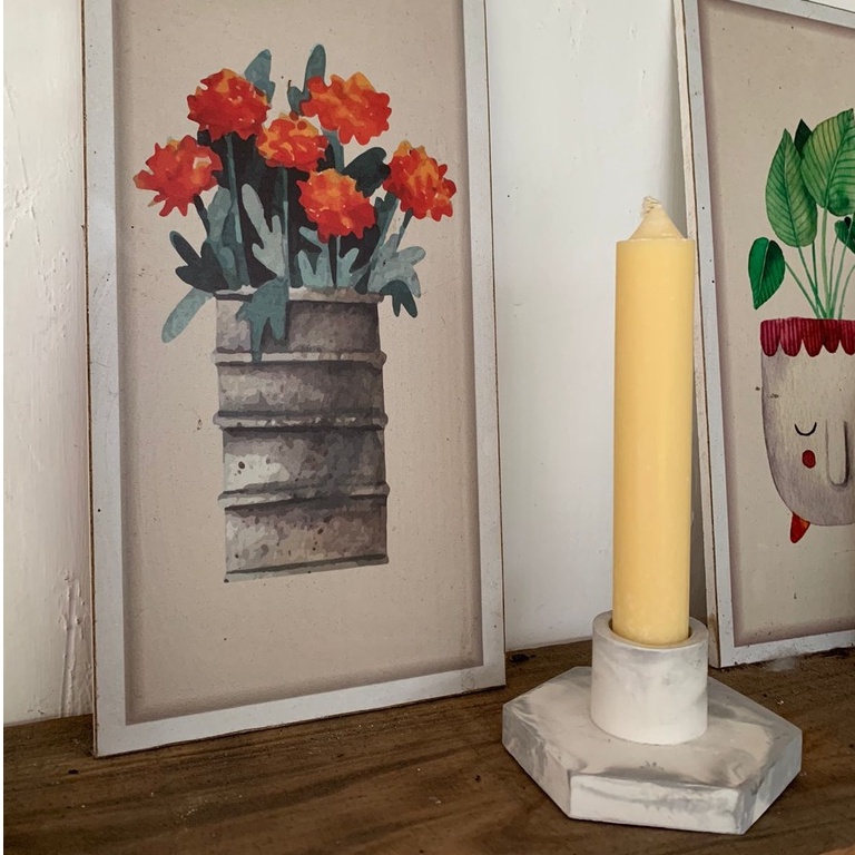 Jual Concrete Candle Holder | Tatakan Lilin | Tempat Lilin | Wadah ...
