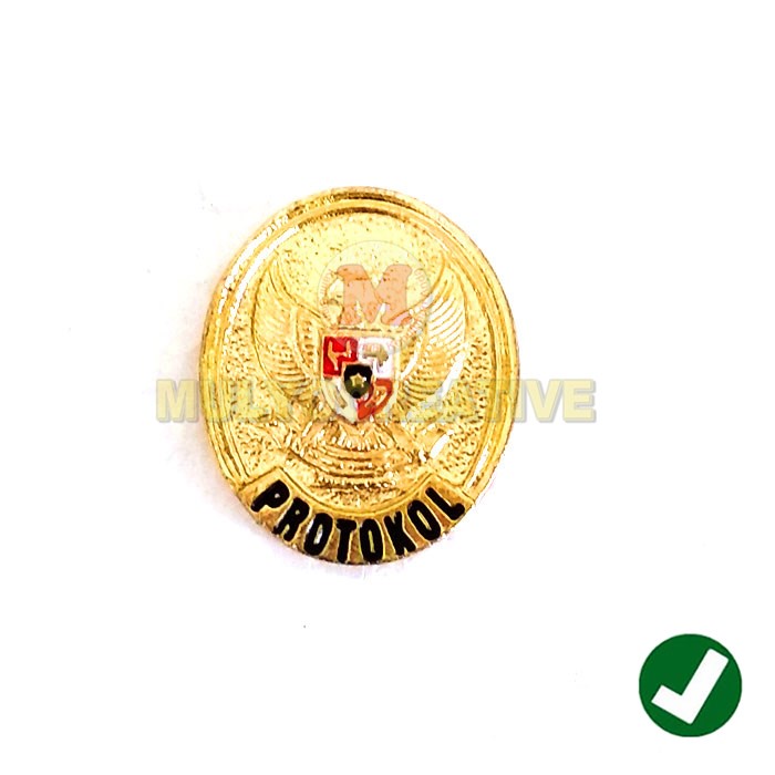 Jual Pin Protokol Garuda Model Oval Pin Protokol Bahan Kuningan Cor ...