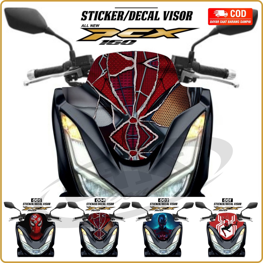 Jual Stiker PCX 160 Winshield Tameng Visor Sticker visor Variasi Logo ...
