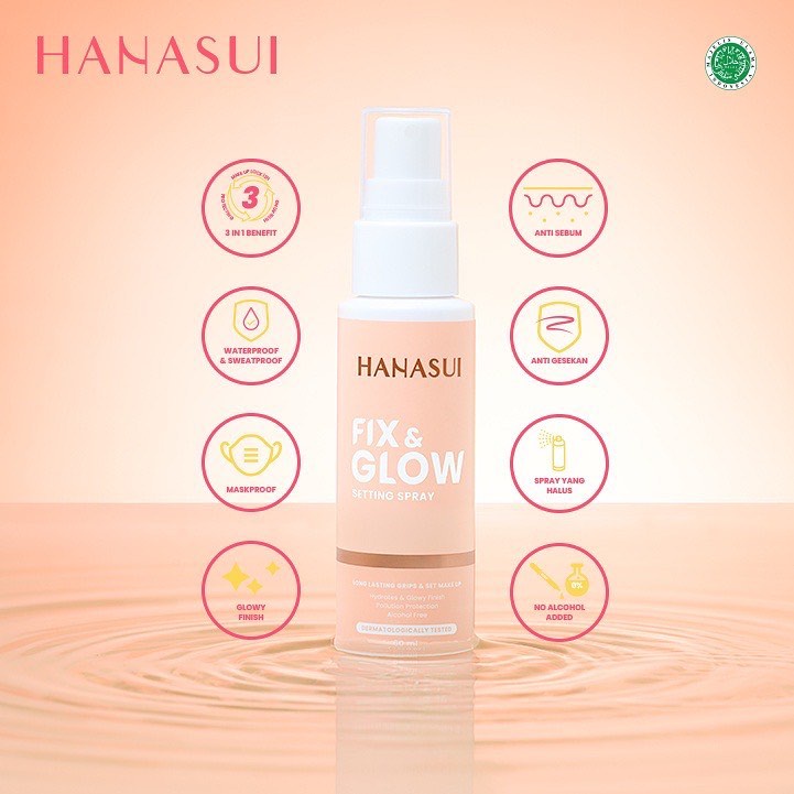 Jual HANASUI Fix & Glow Setting Spray | Shopee Indonesia