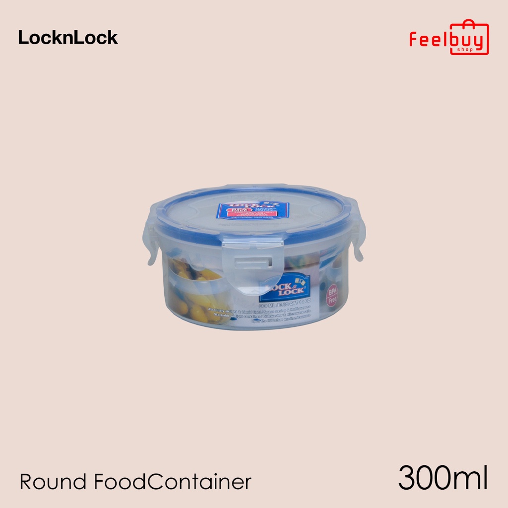 Jual LocknLock Round Short Container 300ML - HPL932 | Shopee Indonesia