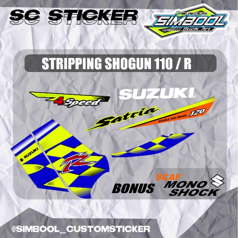 Jual STRIPPING Shogun 110R, custom Kenny Roberts edition printing uv ...