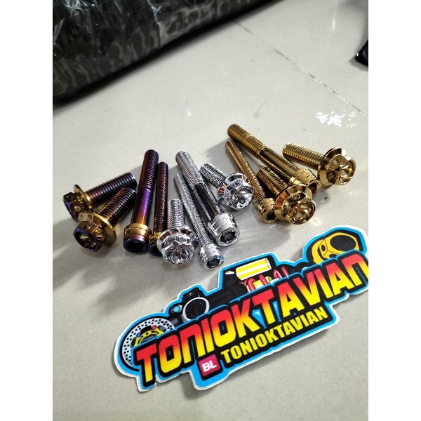 Jual Baut kaliper monoblok baut kerucut set motor Yamaha baut kaliper 4 piston yamaha | Shopee ...