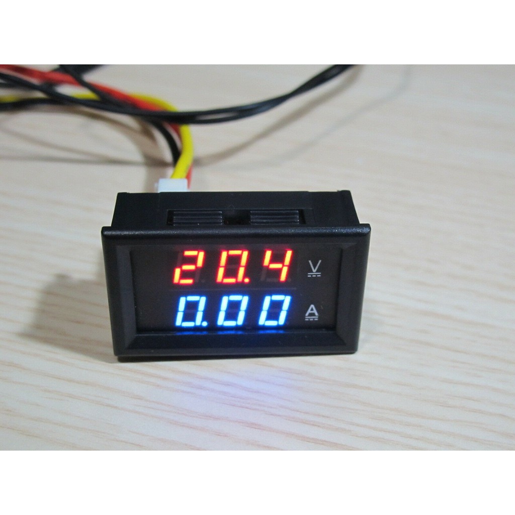 Jual Digital DC 4.5-30V 10A Red&Blue Led Dual Panel Volt Amp Combo Voltmeter DC 10A 100V ...