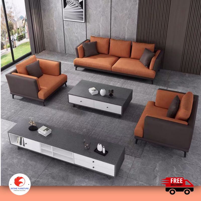 Jual SOFA KURSI KANTOR SOFA 321 SOFA ITM0011 SOFA KULIT MINIMALIS ...