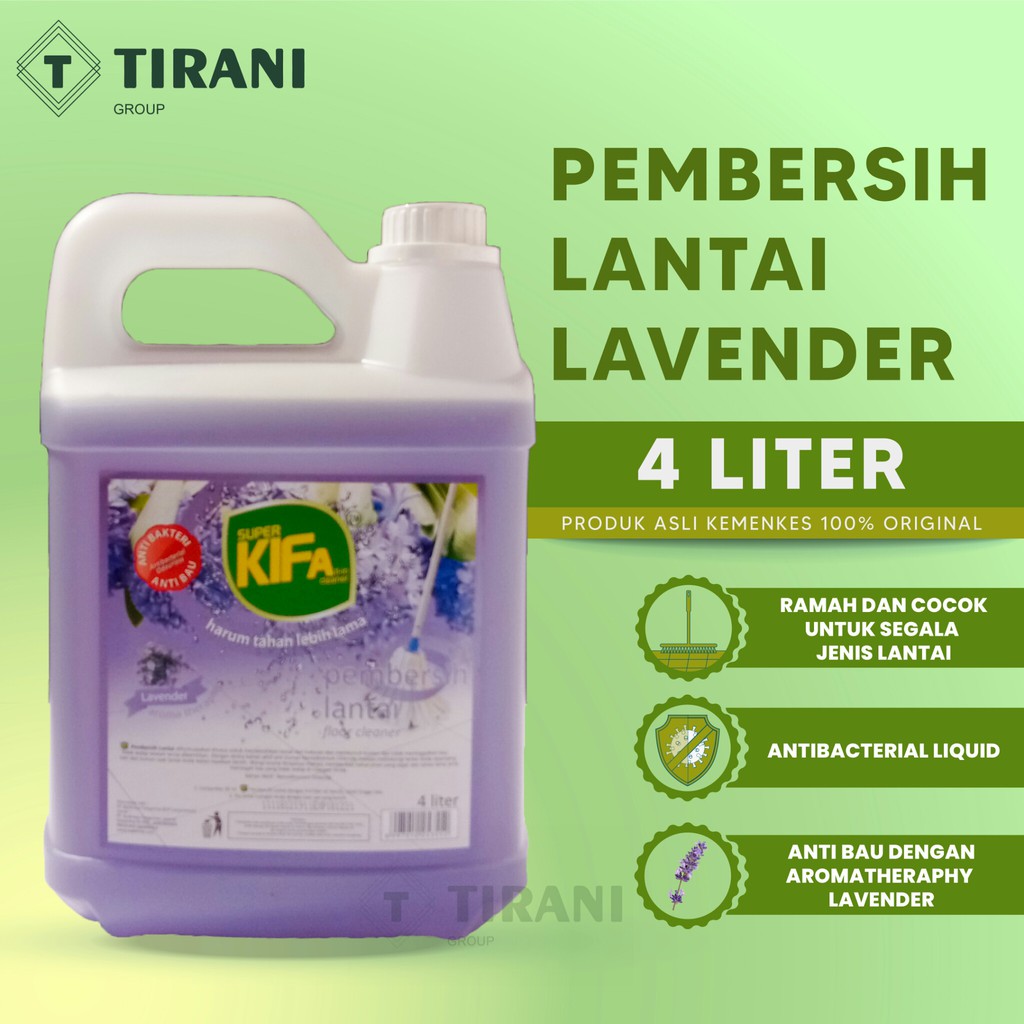 Jual Pembersih Lantai Lavender Super KIFA Disinfektan Serbaguna 4 Liter ...