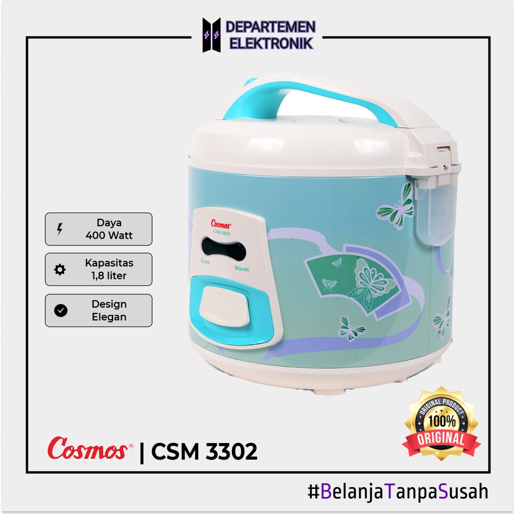 Jual Magic Com / Rice Cooker Cosmos 3302 MURAH BANGET / GARANSI RESMI ...