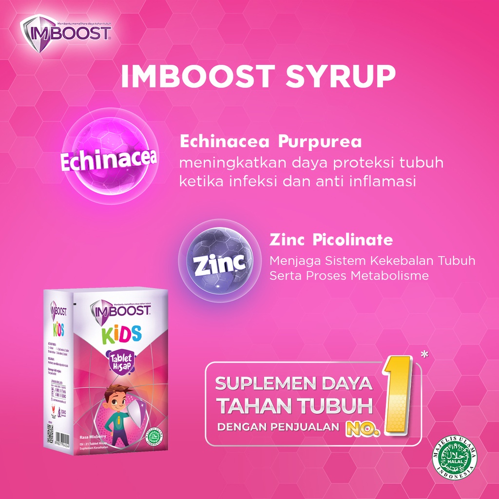 Jual Imboost Kids Extra Vit C & D3 Tablet Hisap Suplemen Daya Tahan ...
