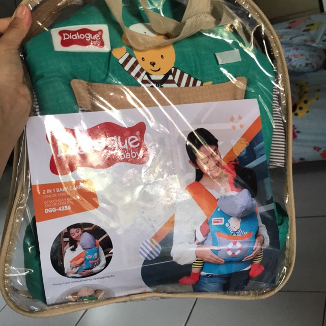 Jual Gendongan dialogue 2 in 1 baby carrier (exkado) | Shopee Indonesia