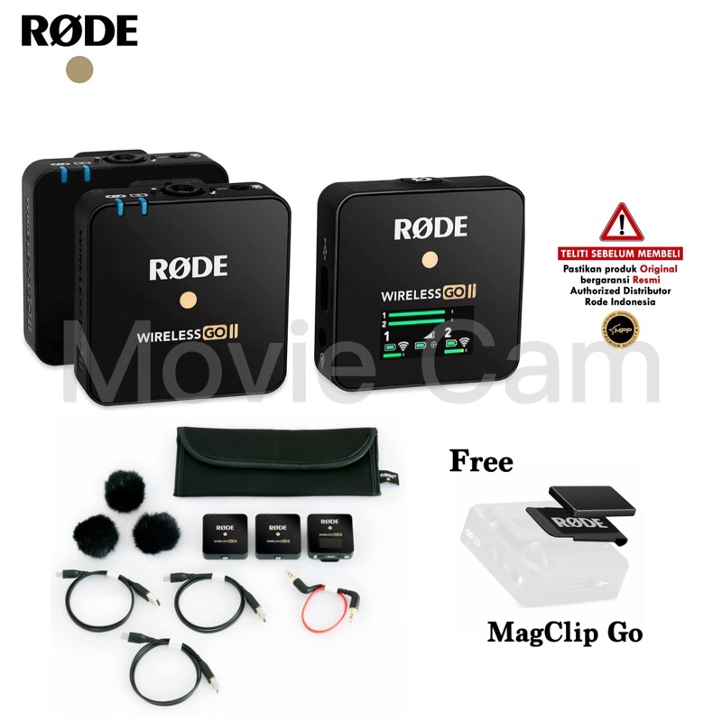 Jual Rode Wireless Go II 2-Person Compact Digital Wireless Microphone System | Shopee Indonesia