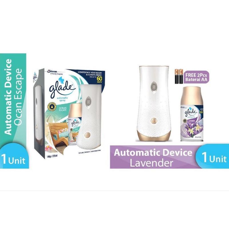 Jual Glade Automatic Spray Ocean Escape / Lavender Vanilla Refill 146gr / 225ml | Shopee Indonesia