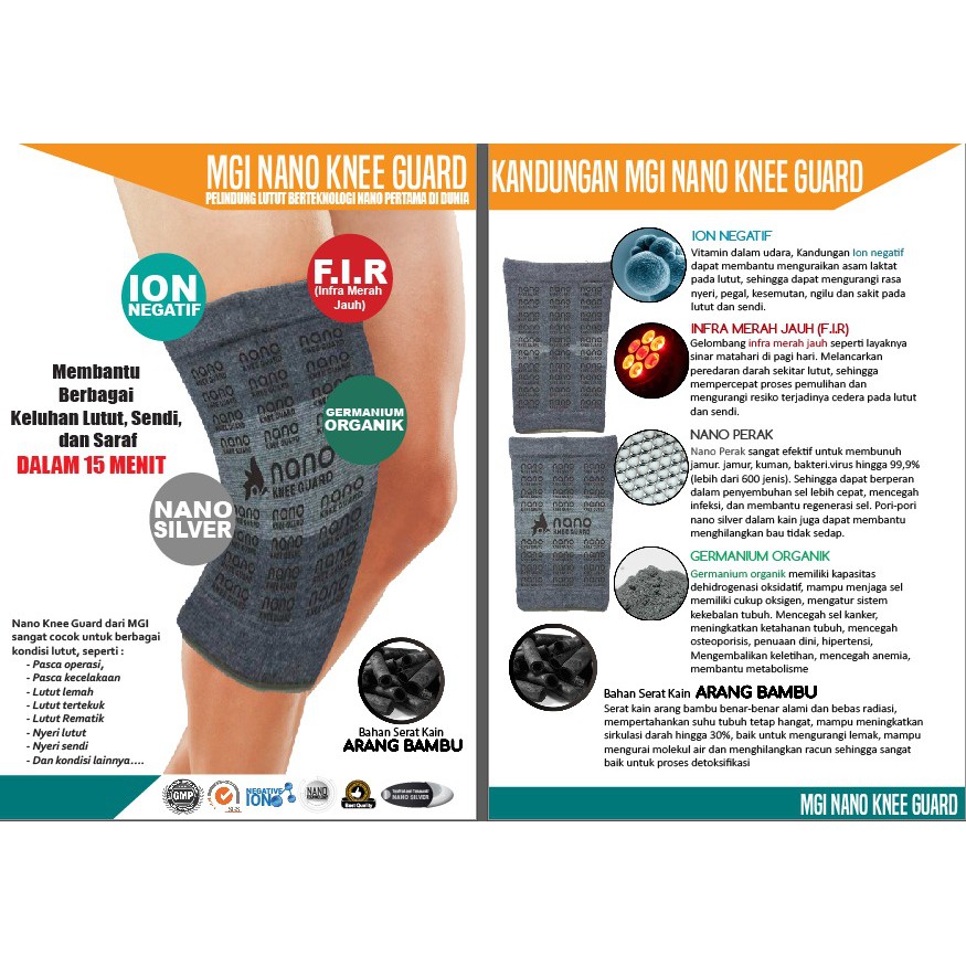 Jual MGI NANO KNEE GUARD ATAU DEKER LUTUT "BIASAKAN BACA DESKRIPSI ...