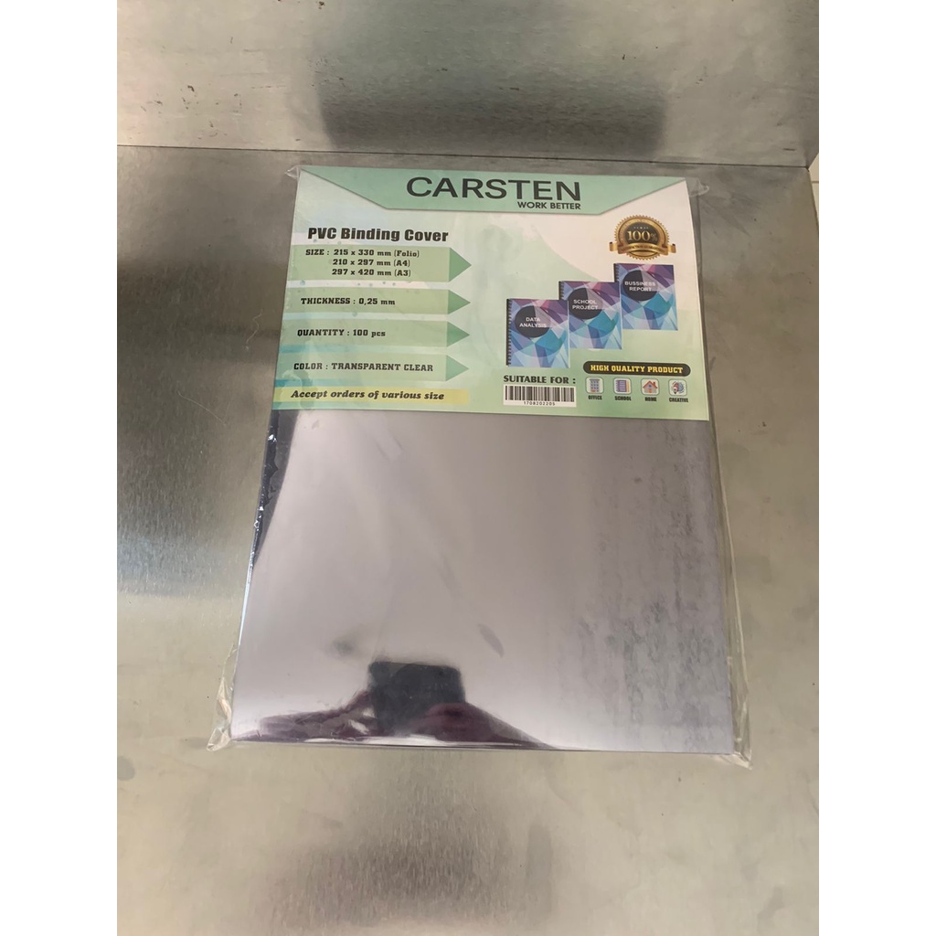 Jual Cover Plastik Mika Jilid Bening Transparant A4 / F4 Tebal 0.20mm 1 ...