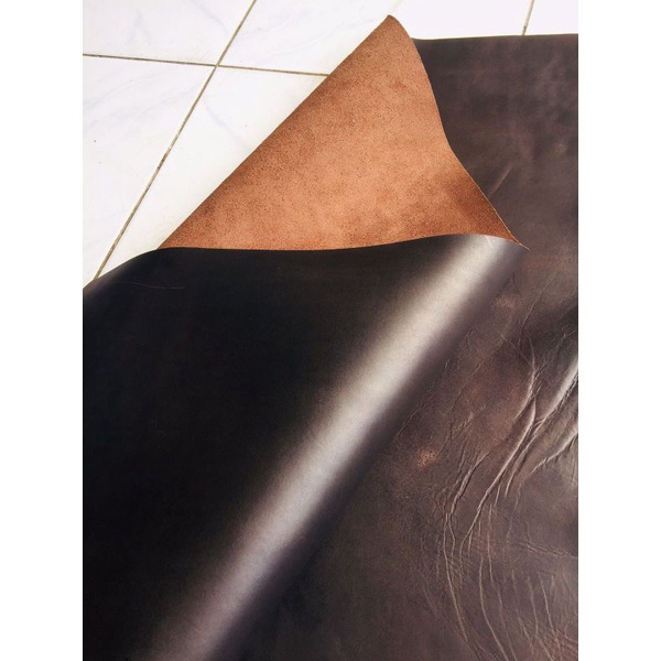 Jual Kulit Sapi Asli jenis Crazy Horse CH Darkbrown / Coklat Gelap 15 ...