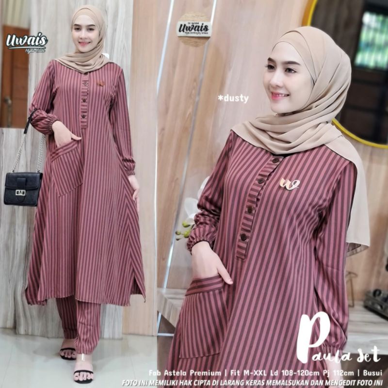 Jual SETELAN WANITA [RESTOK] Paula Set by Ori Uwais Hijab "Setelan Baju ...