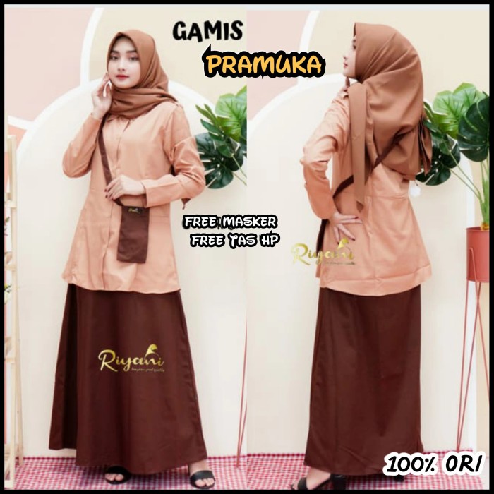 Jual wanita-seragam- seragam pramuka guru model gamis ukuran s m l xl ...