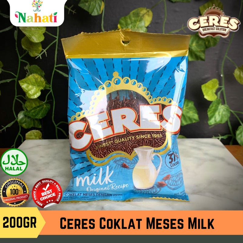 Jual Ceres Milk Original Recipe 200gr / Cokelat Meses Susu | Shopee ...