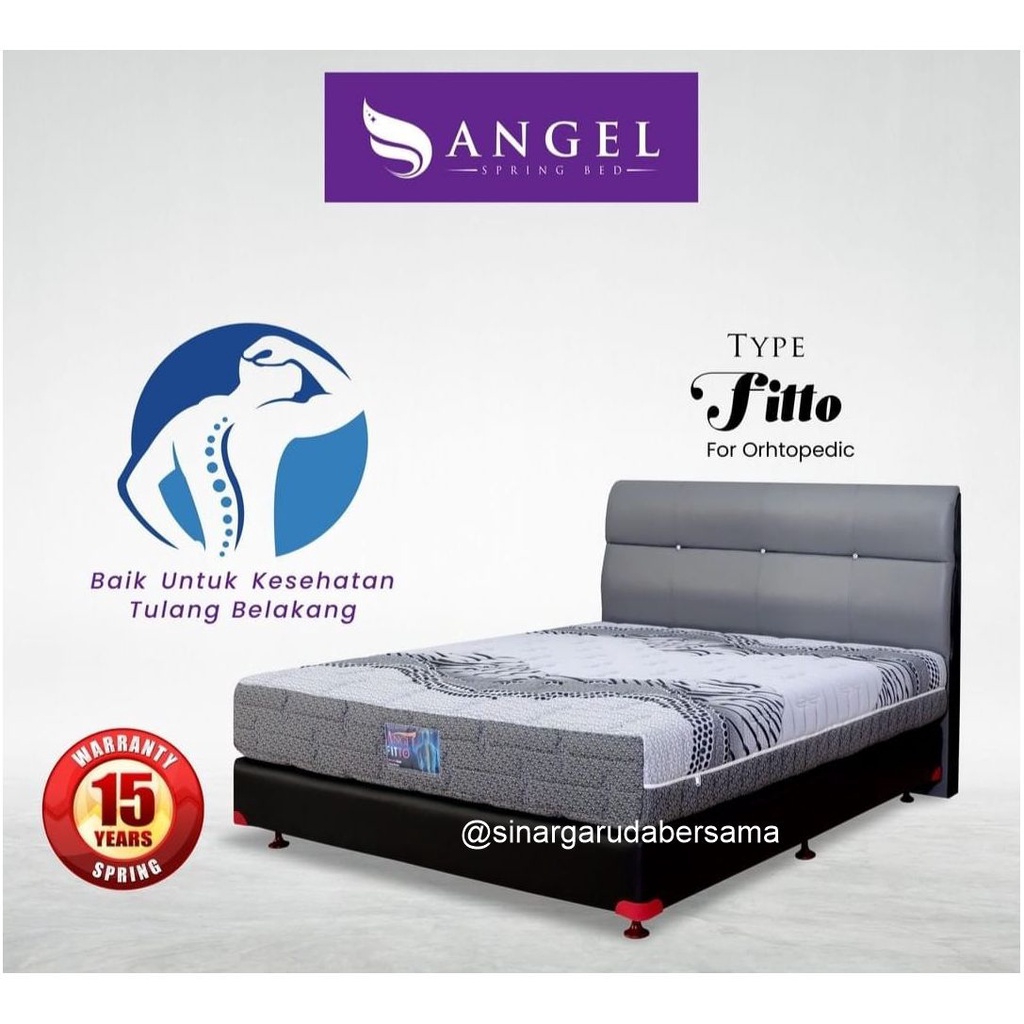Jual ANGEL SPRING BED ORTHOPEDIC GARANSI 15 TAHUN TYPE FITTO / SPRING ...