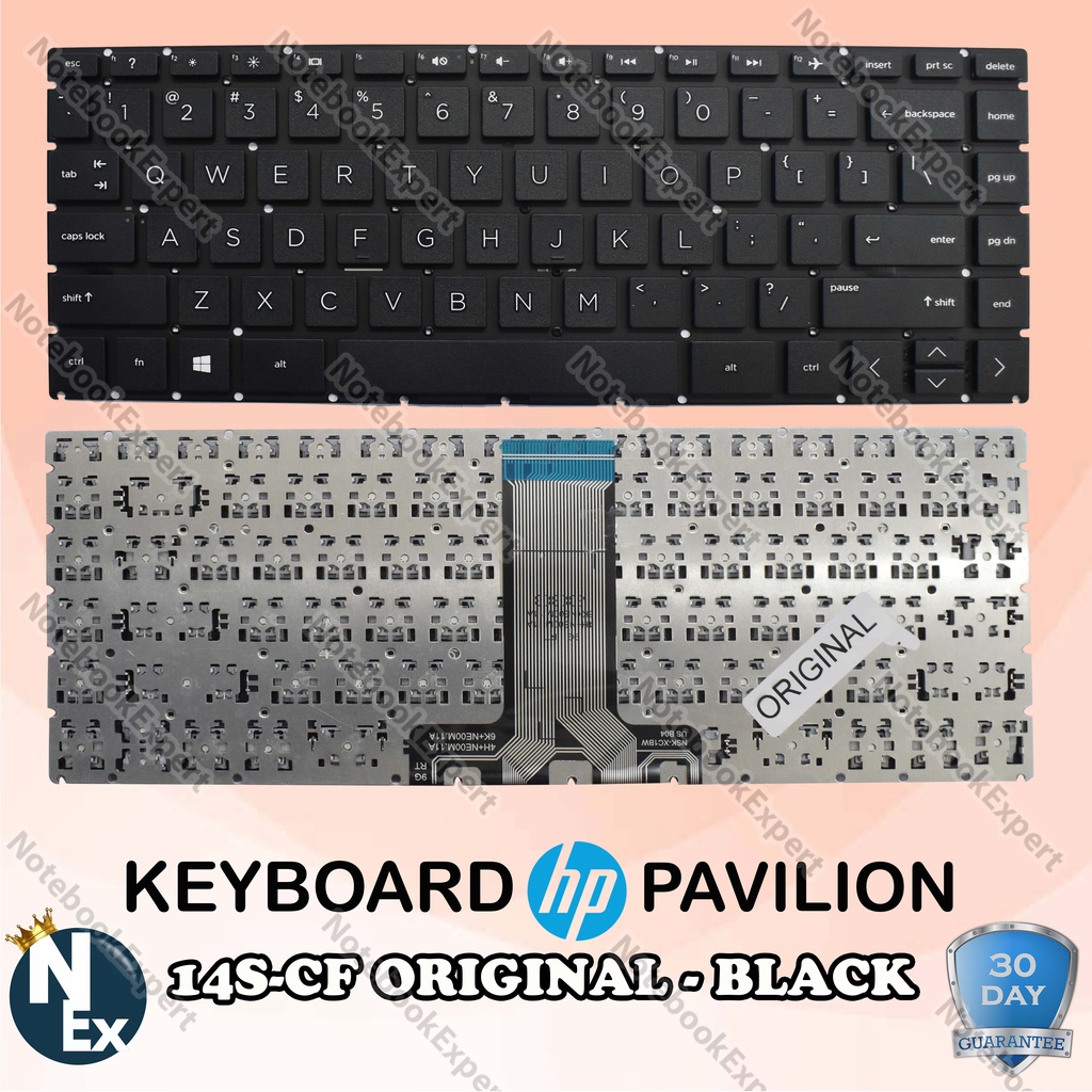 Jual Keyboard HP Original 14s-CF 14S-DK 14S-DF 14-DG 14-DF 14-CF Black ...