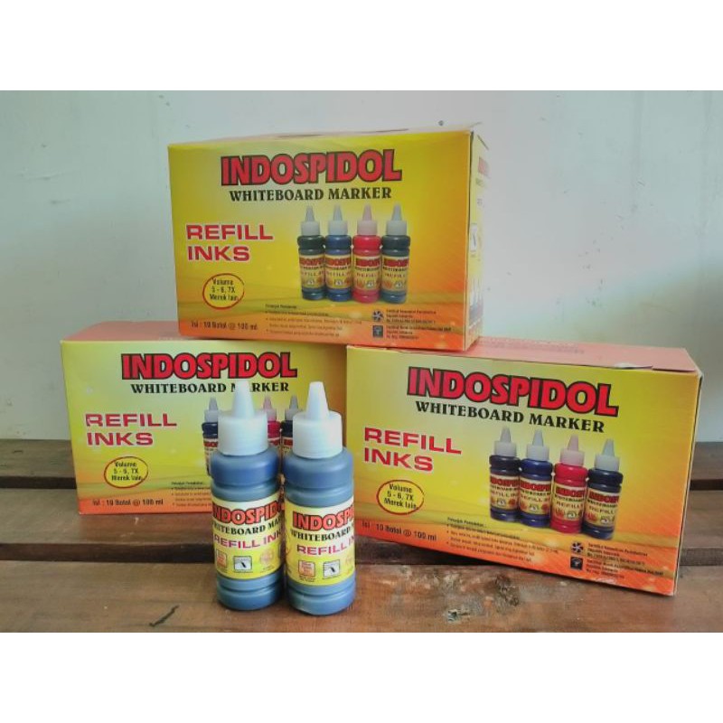 Jual Tinta Isi Ulang Spidol Whiteboard Marker Indospidol 100 ml (Hitam ...