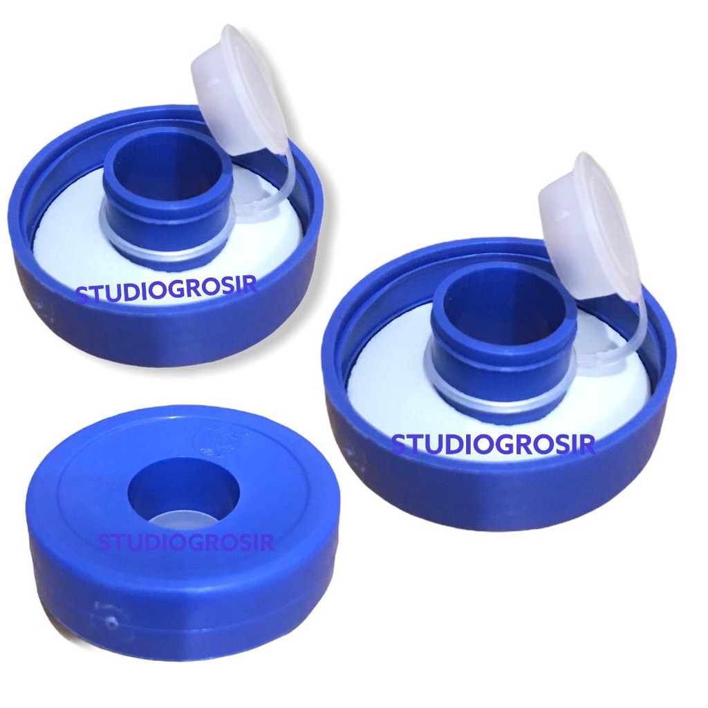 Jual Tutup Penutup Tahan Bocor Galon Aqua Dispenser Anti Tumpah Biru ...