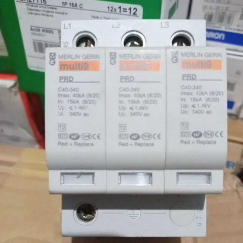 Jual surge arrester merlin gerin/schneider multi9 PRD 3pol 40ka 340Vac ...