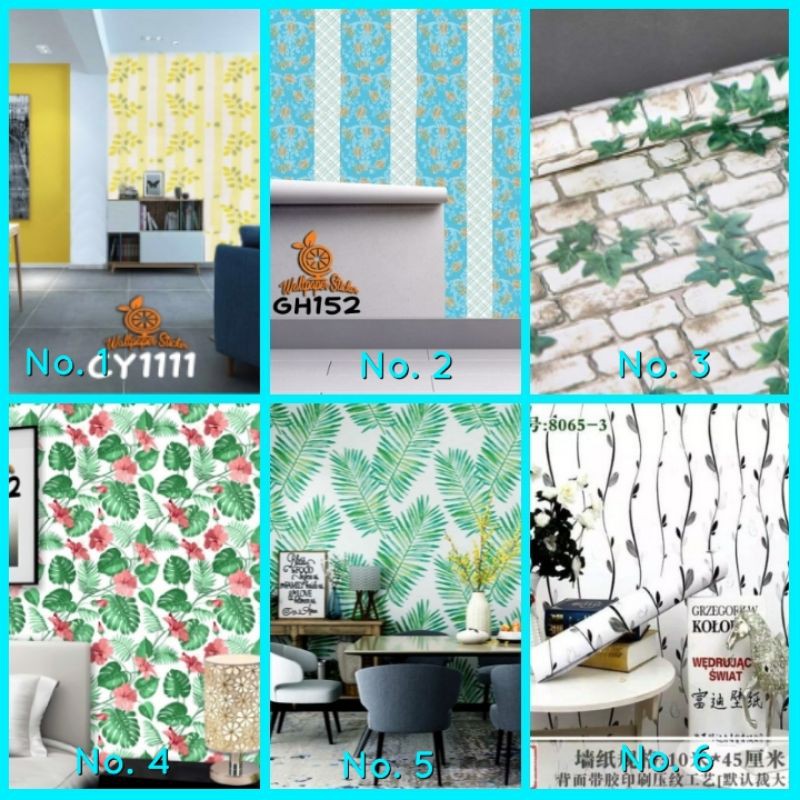 Jual WALLPAPER DINDING | Wallpaper Sticker Dinding Motif Tanaman atau ...