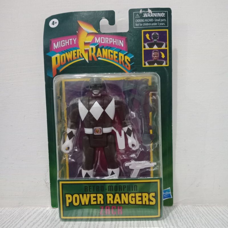 Jual ori original hasbro power rangers retro morphin black zack hitam ...