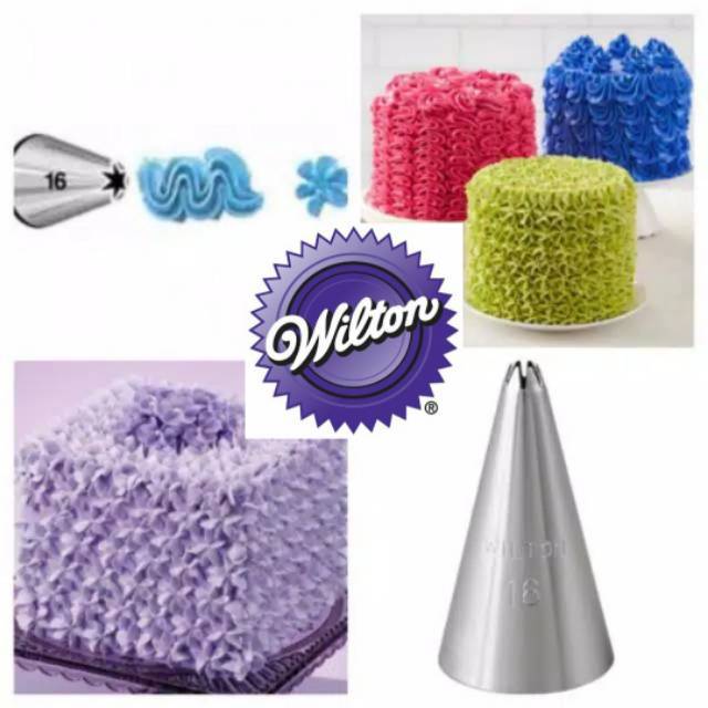 Jual spuit wilton ori no 16 spuit bintang spuit bunga mawar dekorasi ...
