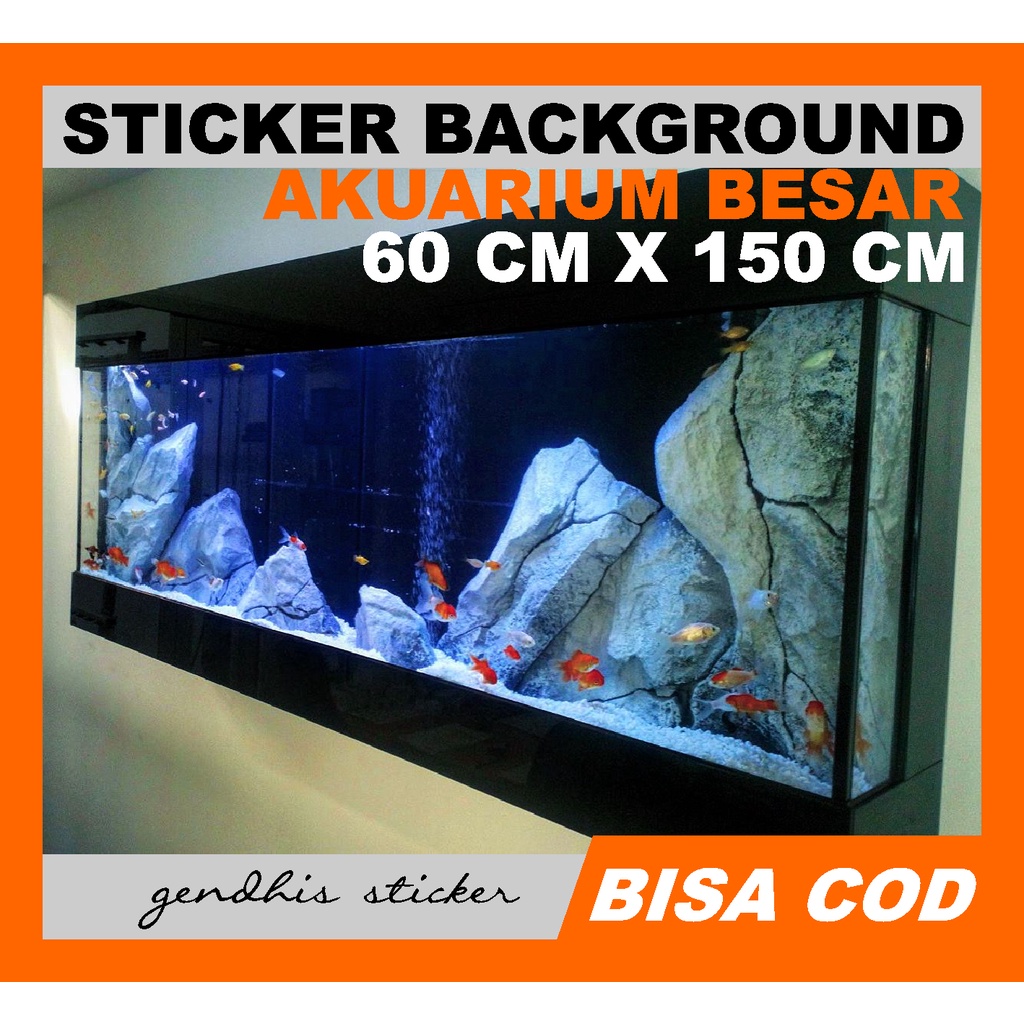 Jual Stiker Background Akuarium Hitam Doff 60cm x 150cm | Shopee Indonesia