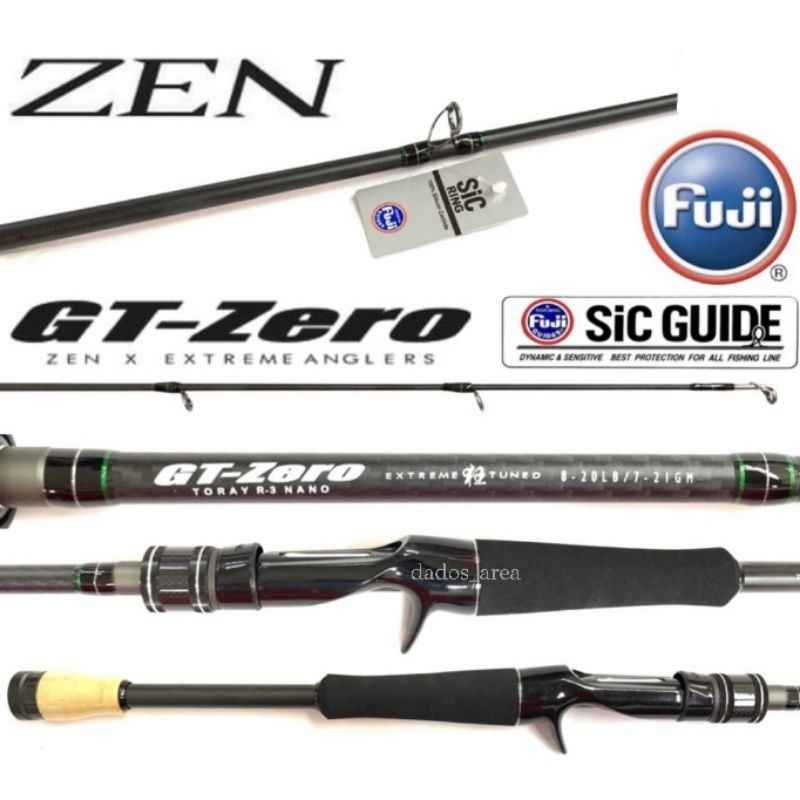 Jual Joran Zen Zagan GT-Zero Baitcasting & Spinning Rod Toray SiC Guide ...