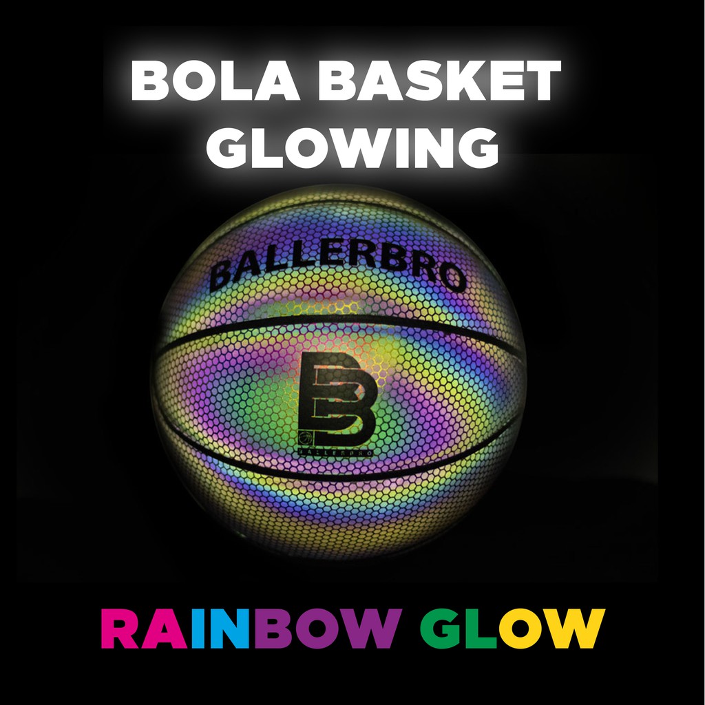 Jual BALLERBRO Glowing Basketball SIZE 7 - Rainbow Glow | Shopee Indonesia