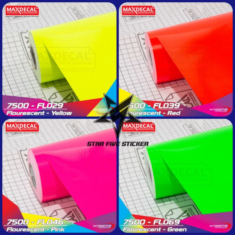 Jual Stiker Skotlet Motor Mobil Warna Stabilo Fluorescent Neon Scotlite ...